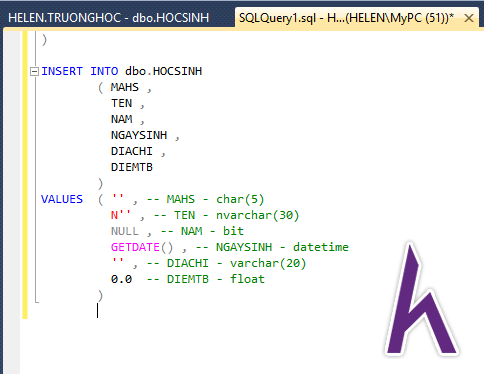 Insert Delete Update Table Trong SQL Server How Kteam